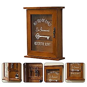 Veemoon Wooden Key Box Farmhouse Key Holder Decorative Key Box Wooden Wall Key case Wall Mount Entryway