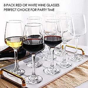 Wine Glasses Set of 8, 12 Oz Classic Red or White Wine Glass with Stem, Perfect for Home, Restaurant Use, Dishwasher Safe