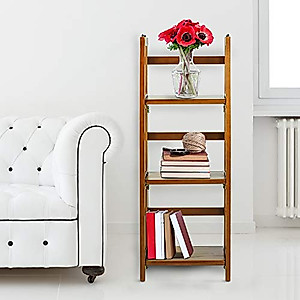Casual Home 3-Shelf Folding Bookcase (14" Wide)-Honey Oak
