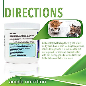 Ample Nutrition Digestive Enzyme for Dogs & Cats, 7.05oz - Tasteless Powdered Blend