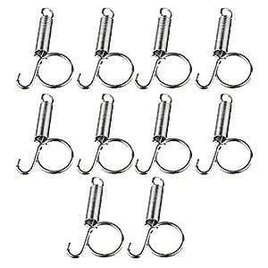 Hemobllo 10PCS Metal Finger Spring Latch Hook for Fixing Pet Cage Door for Wire Rabbit Cages Doors Bunnies Rodents Hamsters Squirrels Birds
