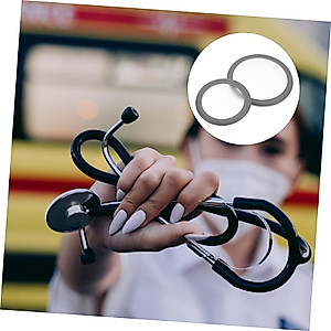 COLLBATH 2pcs Diaphragm Earpieces Replacement Replacement Parts Spare Parts Kit Stethescope Holder Accessories Pvc