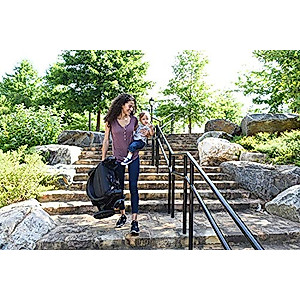 Britax B-Free Stroller, Midnight - All Terrain Tires, Adjustable Handlebar, One Hand Fold, Large UV50 Canopy