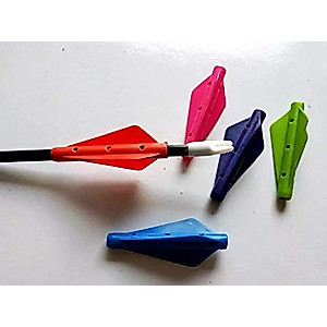 GPP 50pcs Arrow Feather TPE one-Piece Quickfletch Twister Vanes for Arrow Archery Fletching Arrow Vanes Suit for 7mm Arrow Shaft