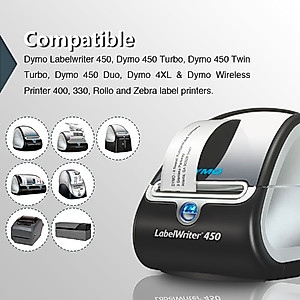 BETCKEY - Compatible DYMO 30256 (2-5/16" x 4" Removable) Shipping Labels - Compatible with Rollo, DYMO Labelwriter 450, 4XL & Zebra Desktop Printers[6 Rolls/1800 Labels]