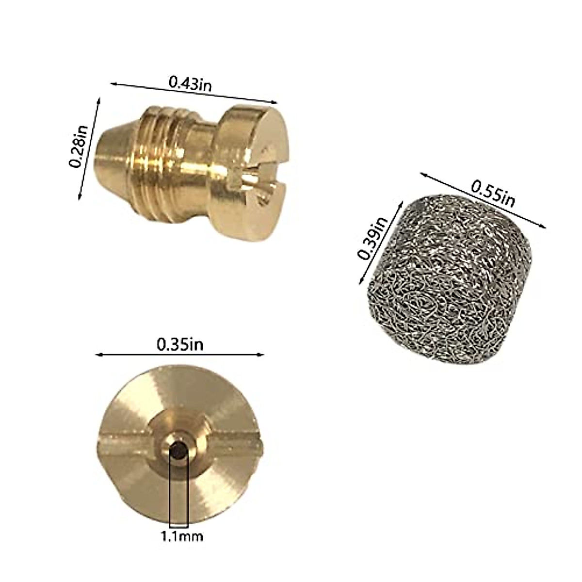 BUEYFOLT Foam Cannon Orifice Nozzle Tips and Foam Maker, Universal 1.1 mm Thread Nozzle and Mesh Filter for Snow Foam Lance, 3000 PSI