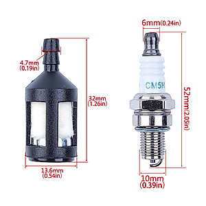 Mtanlo Air Filter Kit For Honda GX25 GX25N GX25NT HHT25S Brush Cutter Trimmers 17211-Z0H-000