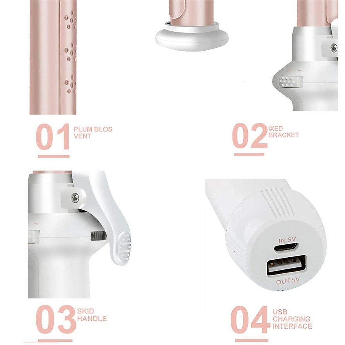 Mini Cordless Curling Iron,30W 2 in 1 USB Rechargeable Ceramic Hair Curling Wand Travel Hair Straightener Curler for Hair Styling, Wet and Dry Use (white)