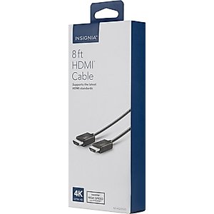 INSIGNIA - 8' 4K Ultra HD HDMI Cable - Black