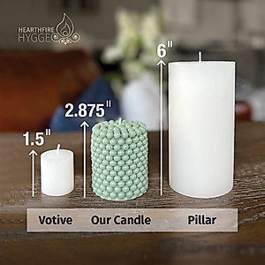 Hearthfire Hygge Bubble Candle Soy Candle Sets | Unscented Mini Pillar Candle Aesthetic | 25-Hr Burn Time Bubble Candles Aesthetic | Trendy Colored Funky Candles | Soy Wax Preppy Candles