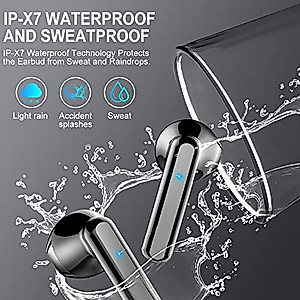 Wireless Earbud, 2023 Bluetooth 5.3 Headphones Bluetooth Earbud with 4 ENC Mics, Wireless Earphones in Ear Noise Cancelling Wireless Headphons Deep Bass IP7 Waterproof Ear Buds for iOS Android USB-C