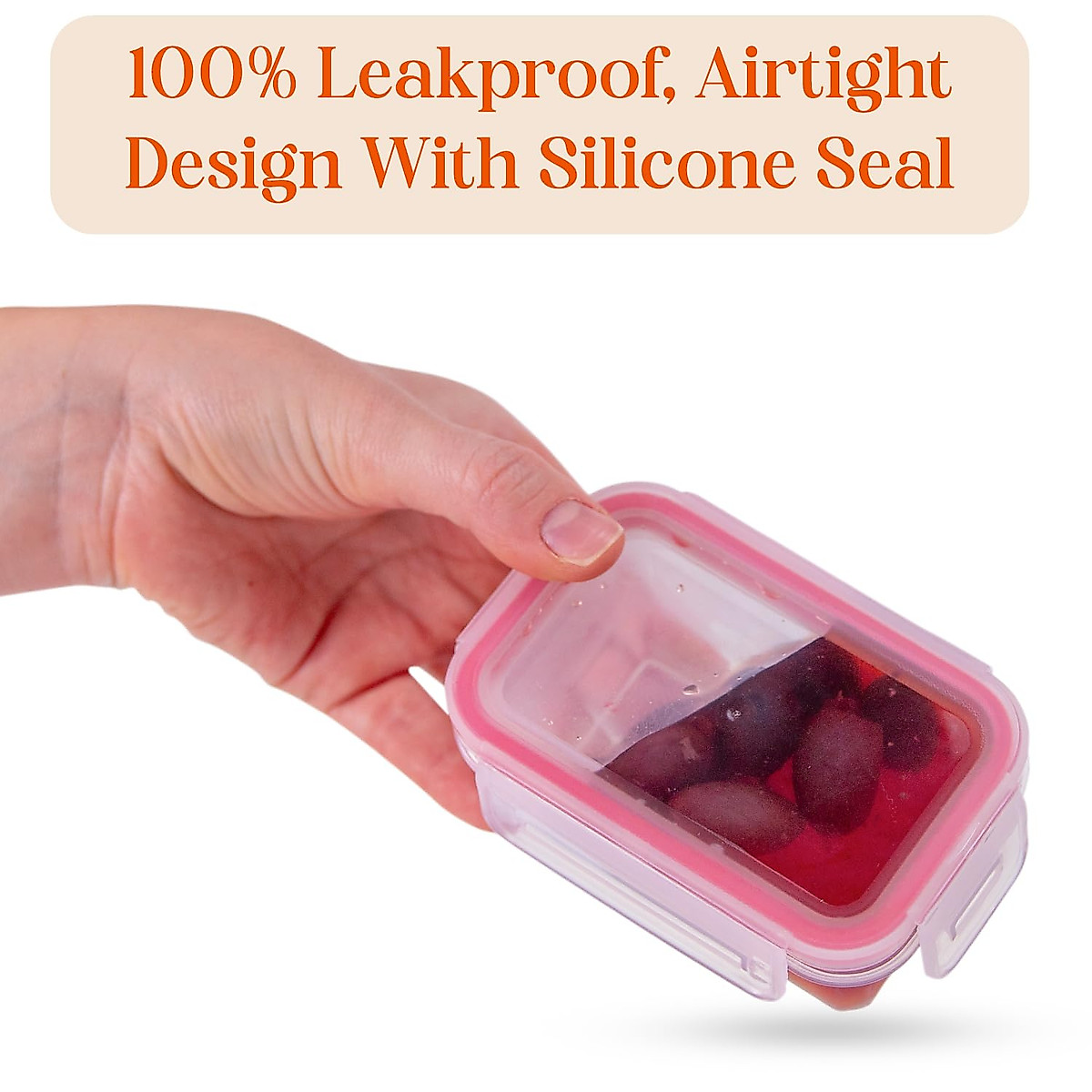 MosJos Condiment Containers with Screw Lids (3-Set) - 6.4 Oz Reusable Leakproof Salad Dressing Containers to go - Snack Containers Storage Cups for Lunch, Dishwasher Friendly, (Clear)