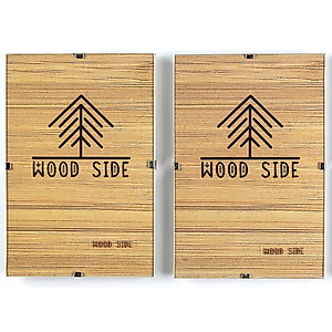 WOOD SIDE ORBIS Glass Clip Picture Frames 11x14 - Pack of 2, Clear Craft Photo Frames