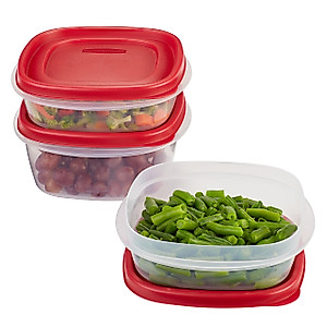 Rubbermaid Easy Find Lids Food Storage Containers, Racer Red, 6-Piece Set
