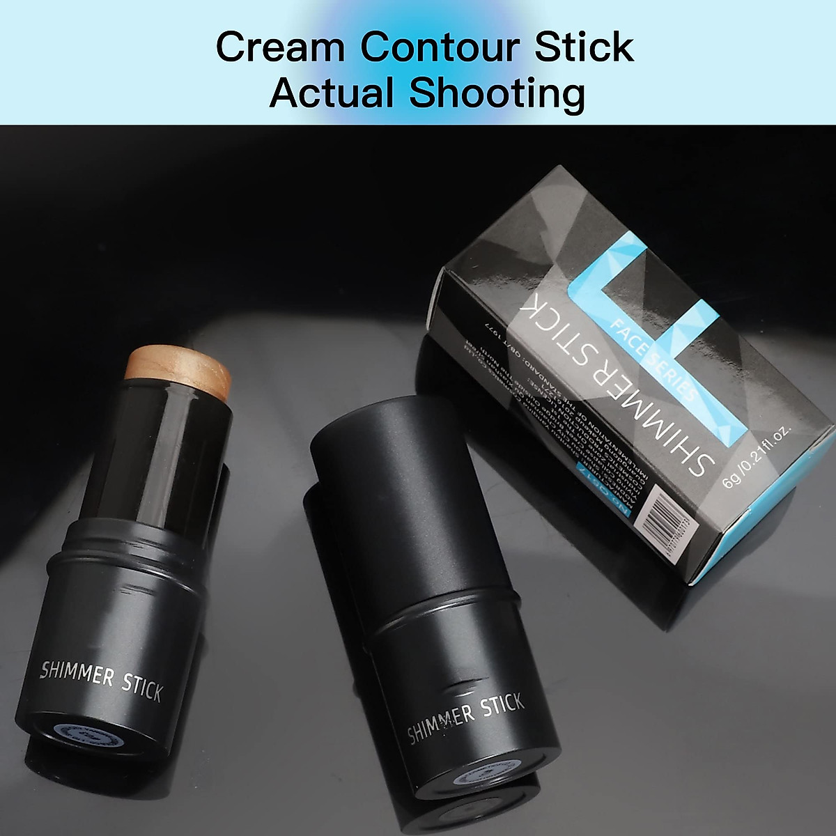 3 Pcs Cream Contour Sticks, Shades with Highlighter & Shadow & Blush, Shimmer Cream Powder Waterproof and Long-lasting Face Cosmetics, Non-greasy Face Brightens & Blush Sticks.