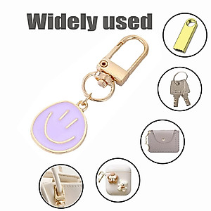 CHENXIKK 5Pcs Smile Expression Keychains for Women Cute Handbag Key ChainCar Key Pendant For Earphone Case Purse Decoration