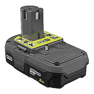 Ryobi P163 18V OnePlus Lithium 2.0Ah Compact Battery and Charger Upgrade Kit includes a P118 Charger and P190 Battery