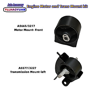 Engine Motor Mount 4pcs for 2011-2017 Do-dge Grand Caravan 3.6L 2012-15 Ram C/V 3.6L 2011-2015 Chrysler Town & Country 3.6L 2011-2014 VW Routan 3.6L Replacement for A5577 A5665 A5480 A5589