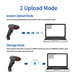 Alacrity Wireless Portable 1D&2D Barcode Scanner with Stand QR Bluetooth Barcode Scanner Gun 3-in-1 Vibration, Cordless, Rechargeable Scan Gun for Inventory Management