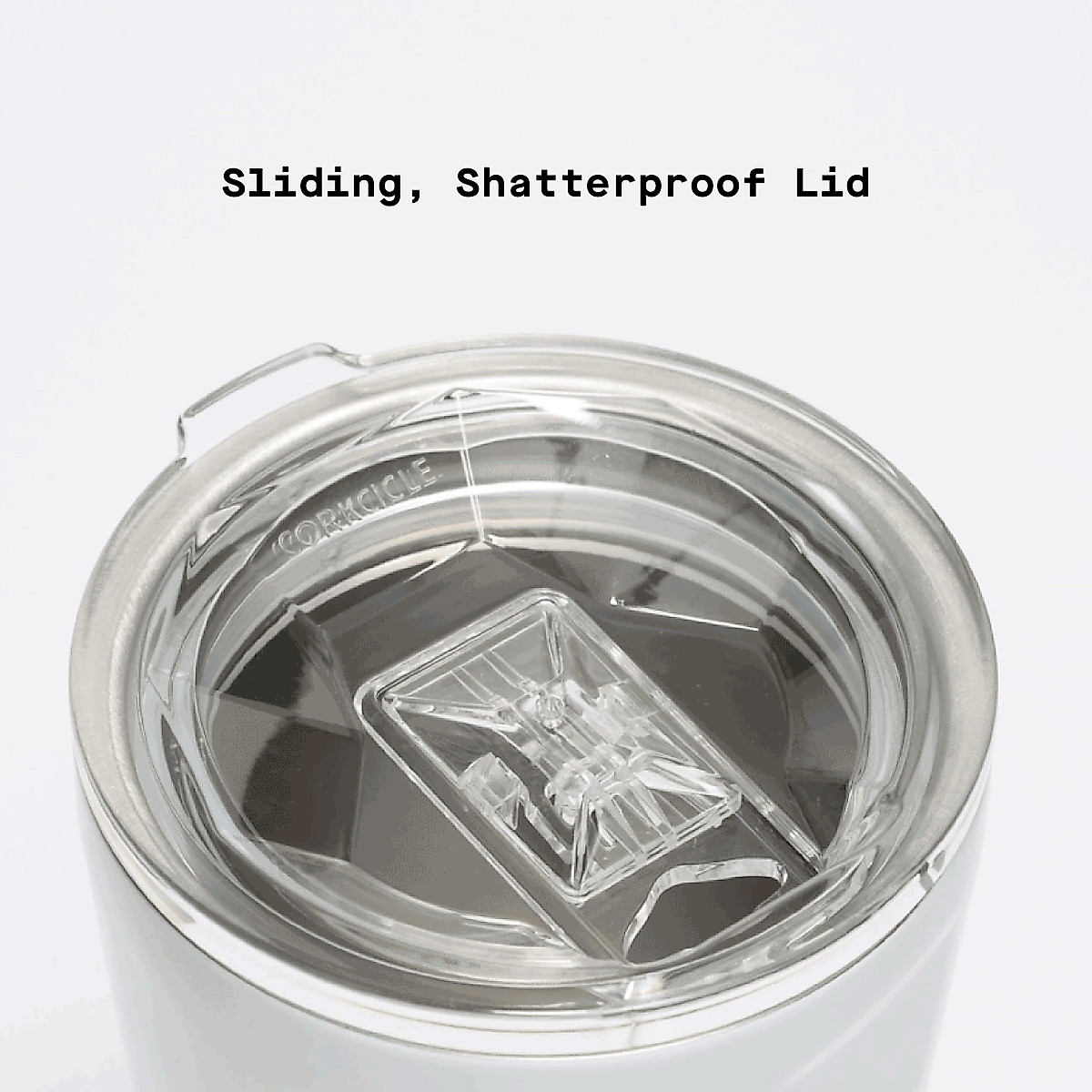 Corkcicle Stemless Insulated Wine Glass Tumbler, Ceramic Slate, 12 oz – Stainless Steel Stemless Wine Glass Keeps Beverages Cold for 6 Hours, Hot for 3 Hours – Non-Slip, Easy-Grip Insulated Cup