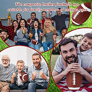 Jerify 20 Pack Composite Leather Footballs Bulk Official Size 6 Footballs Inflatable Football with Pump Indoor Outdoor Footballs Bulk Water Footballs for Kids Adults Training and Recreational Play