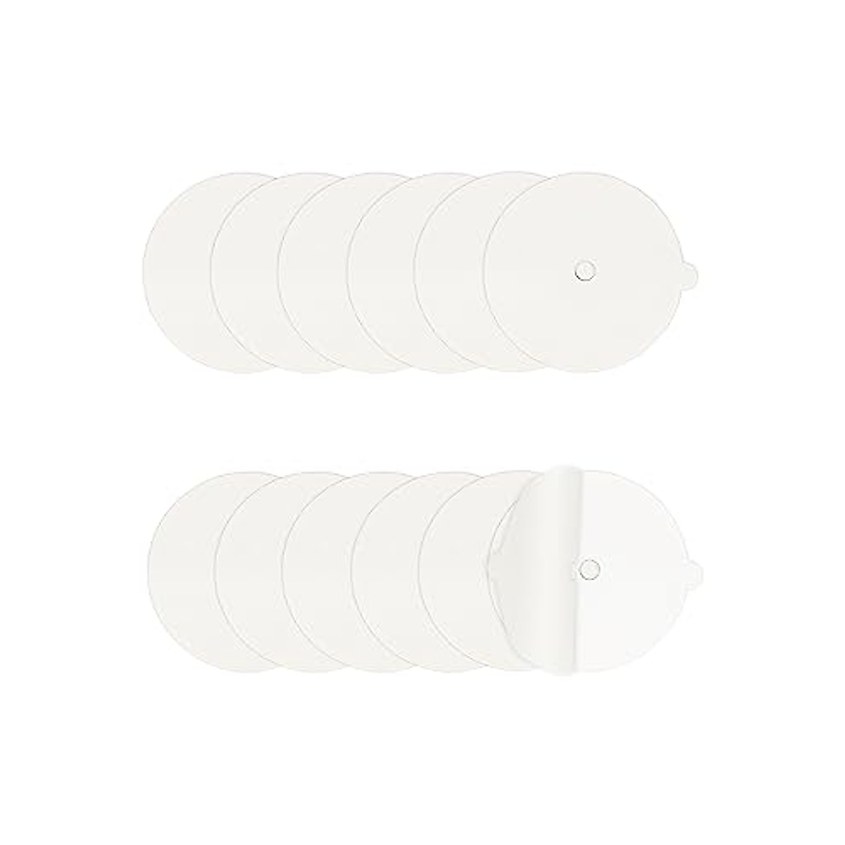 12 Pcs Flea Trap Refill Discs 5.4" Replacement Glue Boards with Hole Fits Flea Traps for Inside Your Home, Sticky Pads for Fleas, Bugs, Flies, Mosquitos, etc