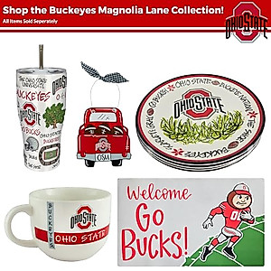 Ohio State University 30oz Stainless Steel 3D Icon Travel Mug – High Performance Double-Walled Thermos w/Convertible Lid & Straw – Insulated Decorative NCAA Beverage Tumbler – For Hot or Cold Drinks