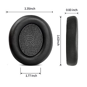 VEKEFF Replacement Ear Pads Cushions Cover for Anker Soundcore Life Q30 Q35 Headphones (Black)