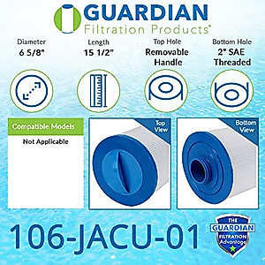Guardian Filtration Products 106-JACU-01 Replacement Filter Cartridge for JAC J-400, J-500, J-LX, J-LXL and 6540-164…