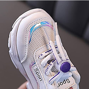 Toddler Kids Baby Boys Girls Sports Shoes Mesh Breathable Infant Soft Sneaker Shoes Running Shoes Walking Shoes (Purple, 3-3.5 Years Little Kid)