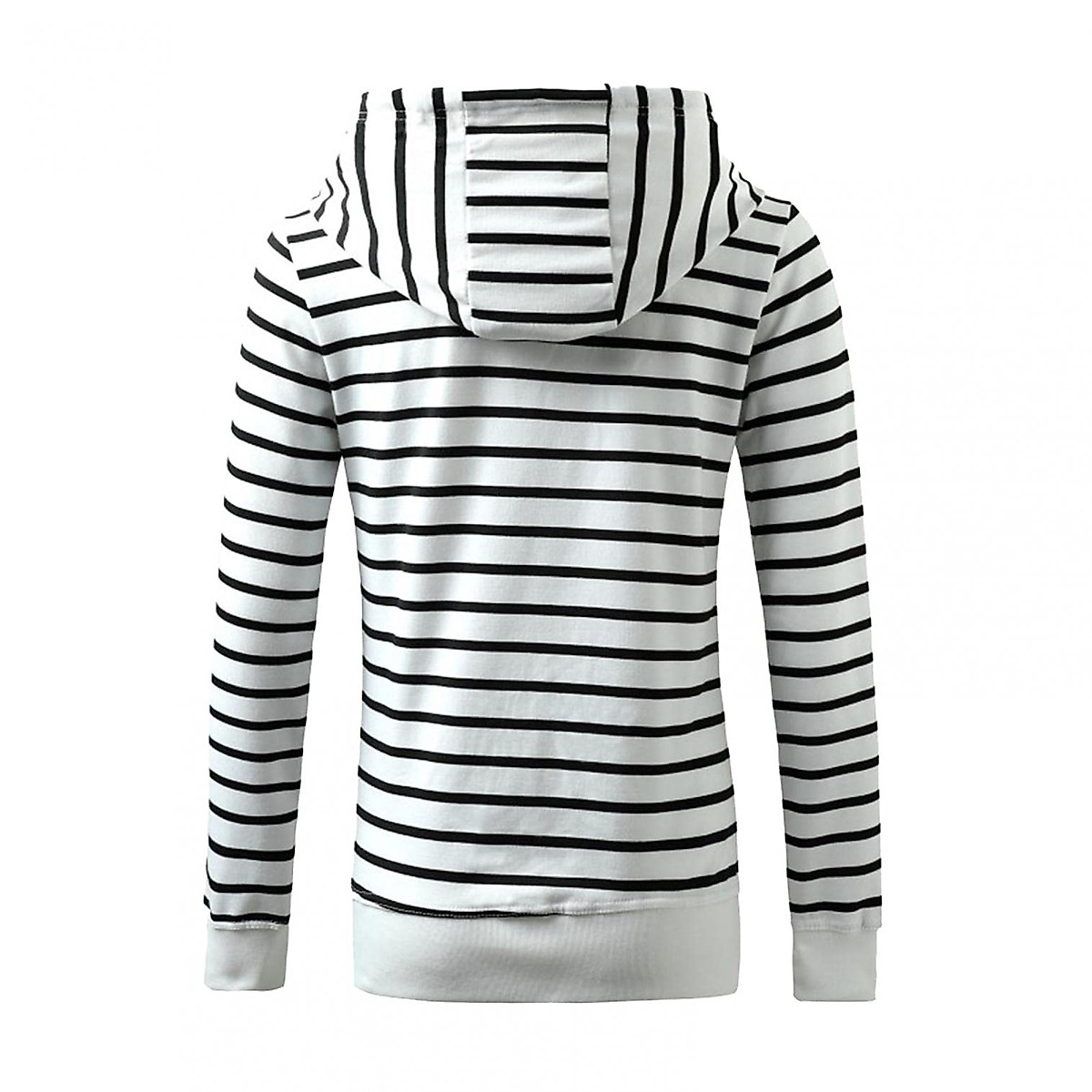 Padaleks Women's Long Sleeve Striped Zip Up Sweatshirt Hoodies Stylish Loose Fit Casual Pullover Tops Outerwear