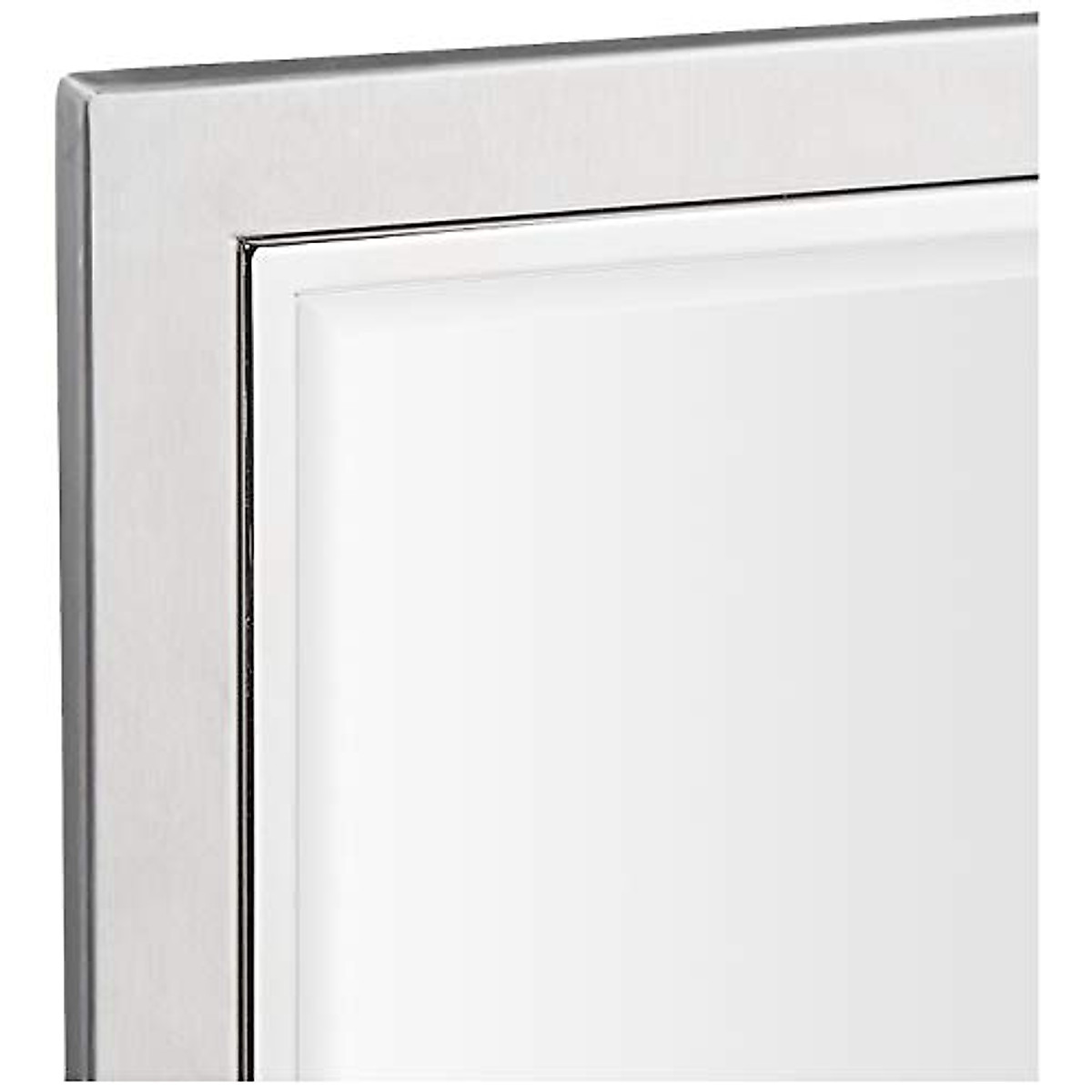 Head West Brushed Nickel with Chrome Recessed Medicine Cabinet Mirror - Stainless Steel Bathroom Mirror with Storage, Beveled Edge, and Adjustable Shelve - Small Medicine Cabinets for Bathroom 16"x26"