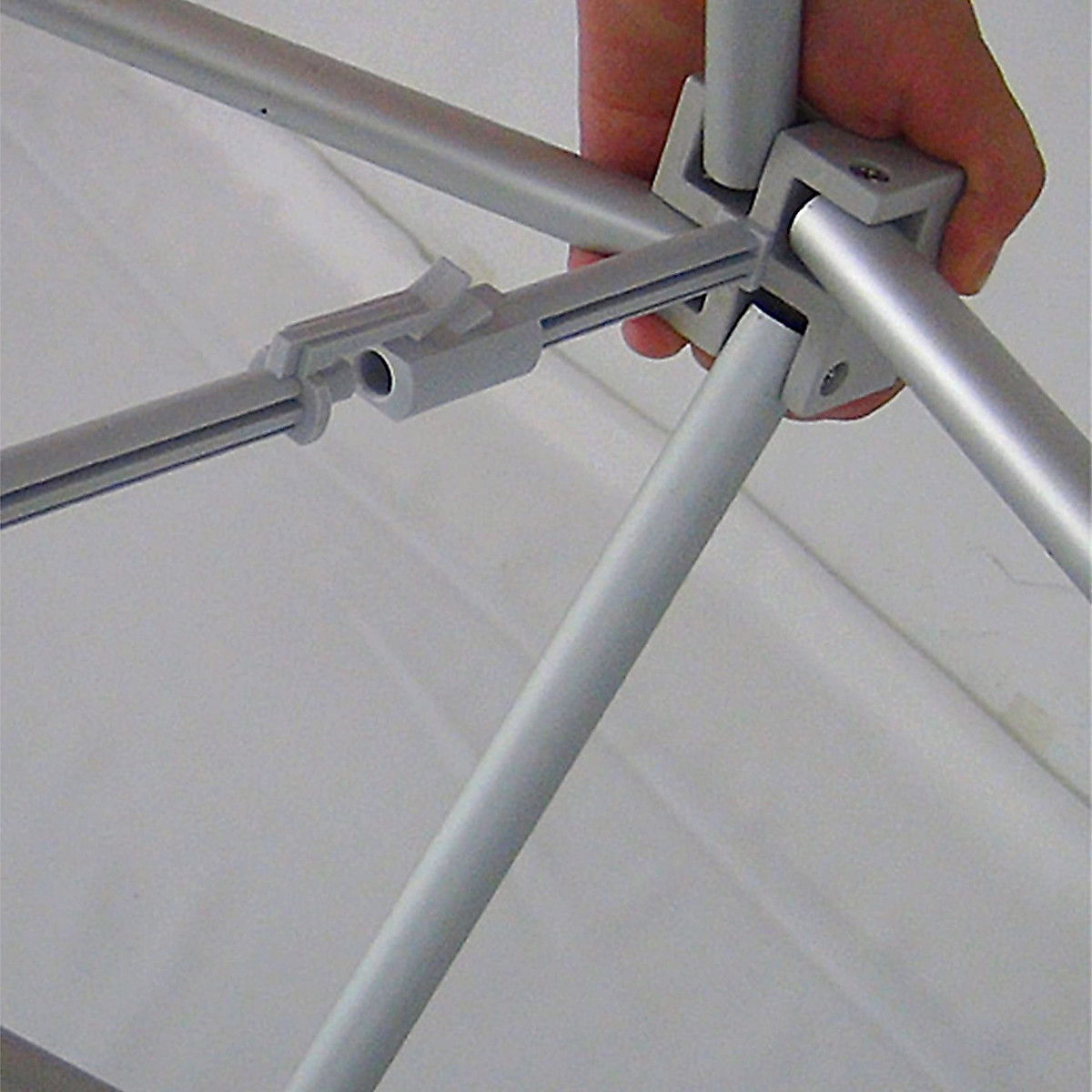 BannerBuzz, Fabric Pop Up Curved Display, Graphic with Hardware, 230 GSM, Polyester Fabric, 17 mm Pole Diameter, 1.4 mm Thick Pole, 1440 DPI Dye Sublimation Printing (10' x 8')