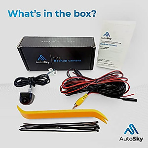 AutoSky Back up Camera Metal OEM Style housing Rear View Camera IP69 Waterproof Night Vision HD and Ultra Wide Angle Backup Camera for Car Backup Camera for Truck Car SUV RV or Van
