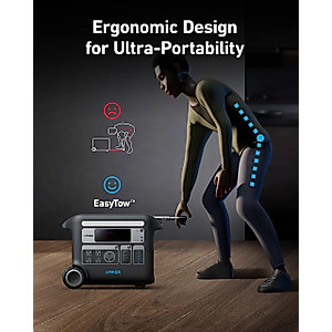 Anker PowerHouse 767 Portable Power Station, 2400W Solar Generator with 6× Longer Lifespan LiFePO4 Batteries, GaNPrime PowerHouse 2048Wh Generator for Home, Outdoor Camping, RV (Solar Panel Optional) (Renewed)