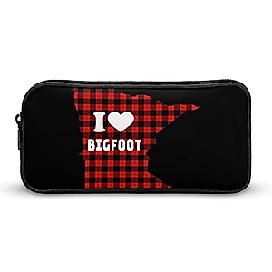 Minnesota I Love Bigfoot Pencil Case Pencil Pouch Coin Pouch Cosmetic Bag Office Stationery Organizer