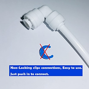 Malida RO Water Systems Ice Maker Kit 1/4" for Reverse Osmosis Systems and Water Filters (Blue Water Pipe)