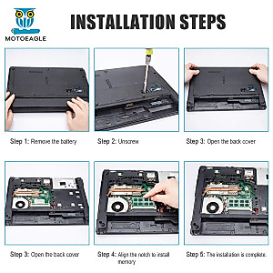 Motoeagle DDR3 1066MHz SODIMM 8GB Kit (2X4GB) 2Rx8 PC3-8500 PC3-8500S CL7 204 Pin 1.5V Non-ECC Unbuffered Laptop Memory RAM Modules