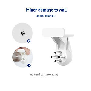 AREAJD Projector Wall Mount Shelf - Floating Shelf with Holder, White