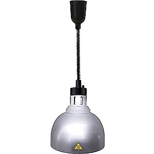 LINKANRUO Hanging Food Heat Lamp, Food Warmer Lamp Commercial, Telescopic Hanging Heating Lamp Tank Heating Lamps Commercial Heat Lamp for Serving Food Lamps(Silver)