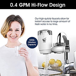 Faucet Filter, Effective Purification System, Reduces Lead & Bad Taste, BPA Free, Water Purifier, Pack of 1