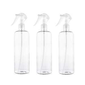 HEMOTON 3 Pcs Plastic Spray Bottle Empty Mist Spray Bottle Trigger Sprayer Leak Proof Refillable Atomizers for Hair Salons Household Cleaners
