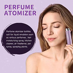 Tekson 8ML Perfume Atomizer Travel (3 PCS), Refillable Cologne Containers, Dispenser Spray Empty Bottle for Mini Sprayer Size