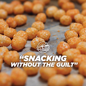 Twin Peaks Low Carb, Keto Friendly Protein Puffs, 1 Jug Garlic Parmesan Flavor Puffs + 1 Jug Nacho Cheese Flavor Puffs