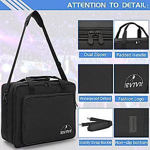 IBVIVIC 6 Par 5/16'' Padded Spotlight Bag Stage Lighting Storage Bag for 6 Par Lights Bag with Dividers, Handle, Straps