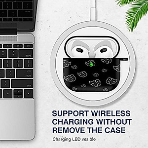 Maxjoy for Airpods 3rd Generation Case, Anime Cartoon Cute Design Series Apple Airpod 3 Case Cover for Airpods 3rd Generation 2021, Wireless AirPods 3 Cases for Men Women, Anime White Cloud Lanyard