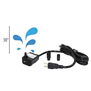 Teamson Home Water Pump for Ponds & Fountains 82 GPH & 6 Ft Cable