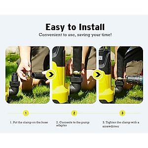 6699 Water Discharge Hose 1-1/2” ID PVC Lay Flat 25FT Length with Clamps Heavy Duty Backwash Hose Easy Installation for Swimming Pools Pump Accessory Household Drainage Kit