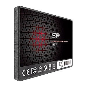 Silicon Power/Marvell Controller 120GB S57 (SLC Cache Performance Boost) SATA III Internal Solid State Drive- Free-download SSD Health Monitor Tool Included (SP120GBSS3S57A25AD)