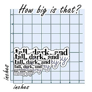 Akira Tall Dark and Morally Grey Sticker, Smut Sticker, Kindle Sticker, Romance Book Sticker Vinyl Decal for Kindle For Water Bottles, Phone Cases, Skateboards, Laptops Smutty Bookish Sticker